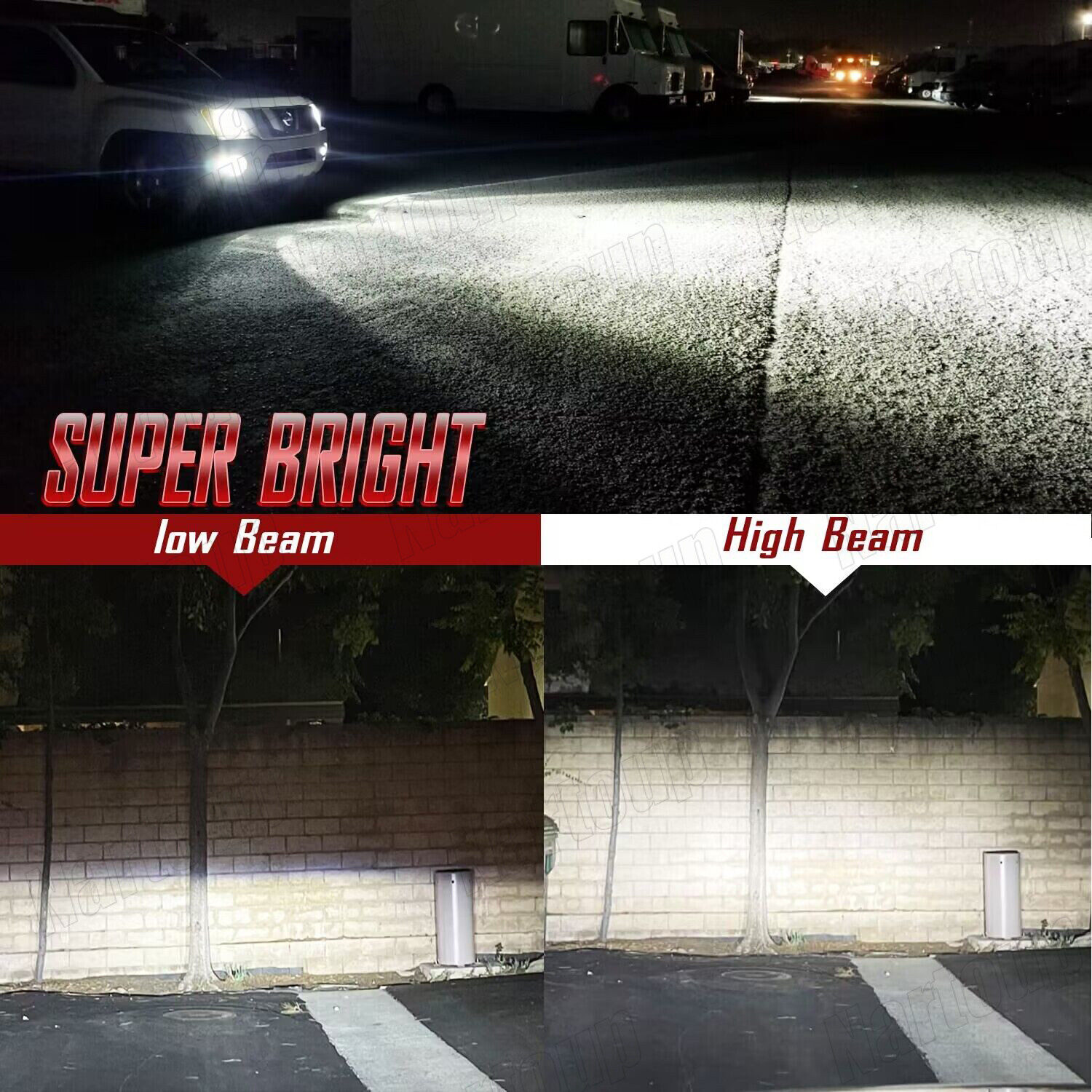 Pair 7x6'' 5x7'' LED Headlights Hi/Lo Beam DRL For Chevy Corvette C4 ...