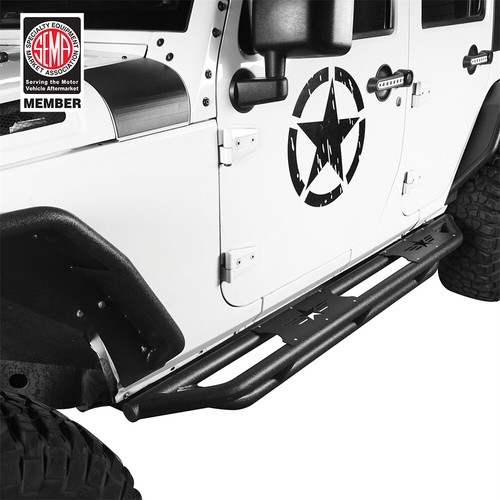 Fit for 2007-2018 Jeep Wrangler JK 4Door Side Step Running Board Armor ...