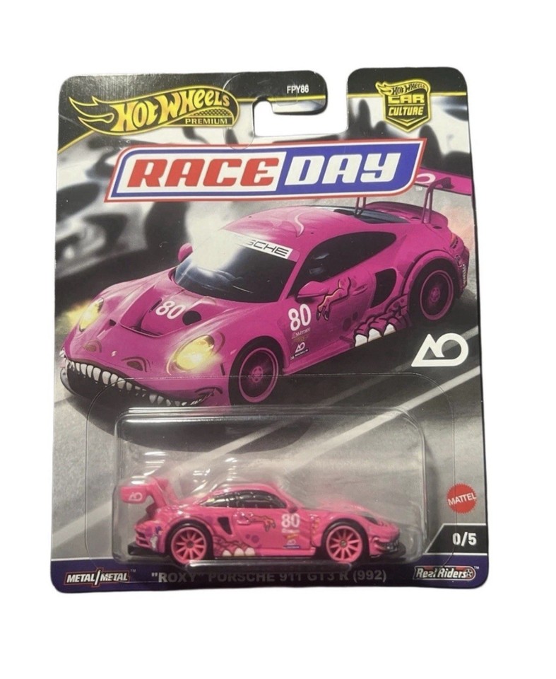 2024 HOT WHEELS PREMIUM RACE DAY ROXY PORSCHE 911 GT3 R (992) PINK ...