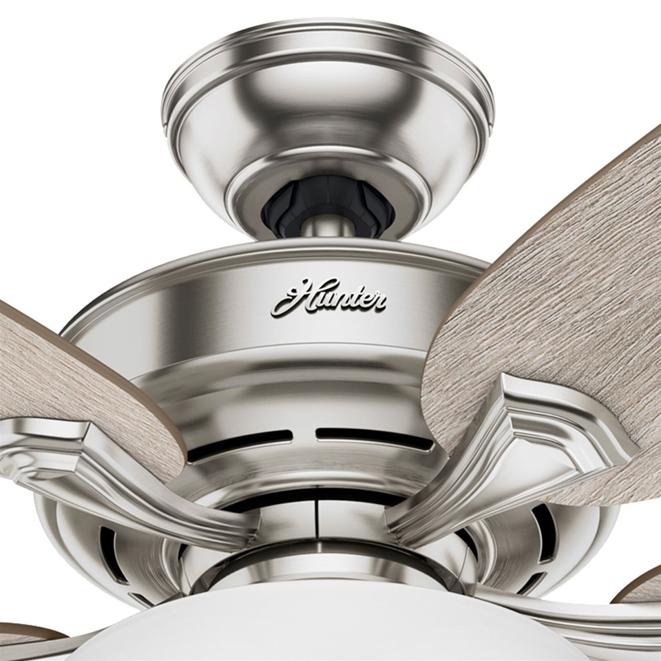 Hunter Fan 54 inch Casual Brushed Nickel Ceiling Fan w Light and Remote ...