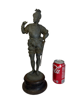 Antique Ansonia Style Zinc Alloy Soldier Statue | eBay