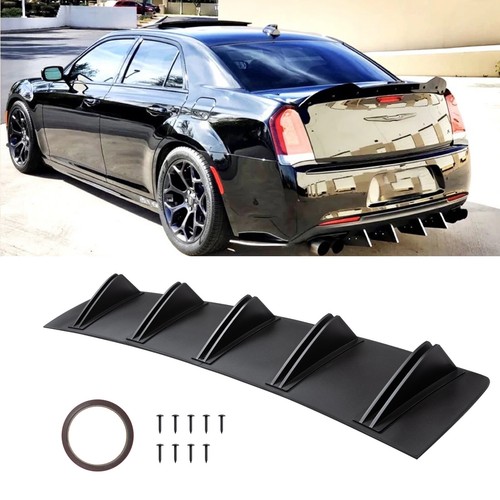 For Chrysler 300 300C Rear Lip Bumper Diffuser Shark 5 Fin Wing Spoiler ...
