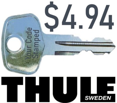 1 THULE Replacement Key Ski Roof Car Rack Lock Bicycle Hauler Carrier ...