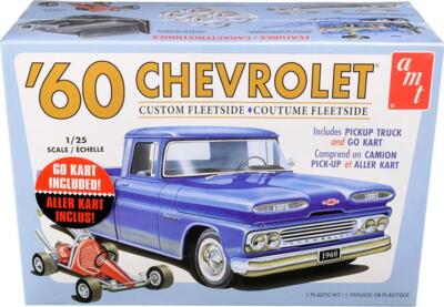 1960 Chevrolet Custom Fleetside and Go Kart 1/25 Scale Skill 2 Model ...