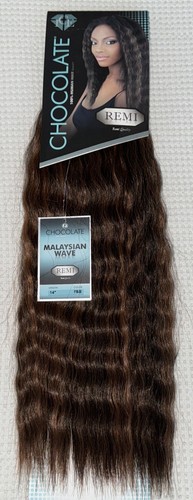 Chocolate Hair 💯 Remi Human Hair 14” Color F1B-30 Malaysian Wave Retail ...