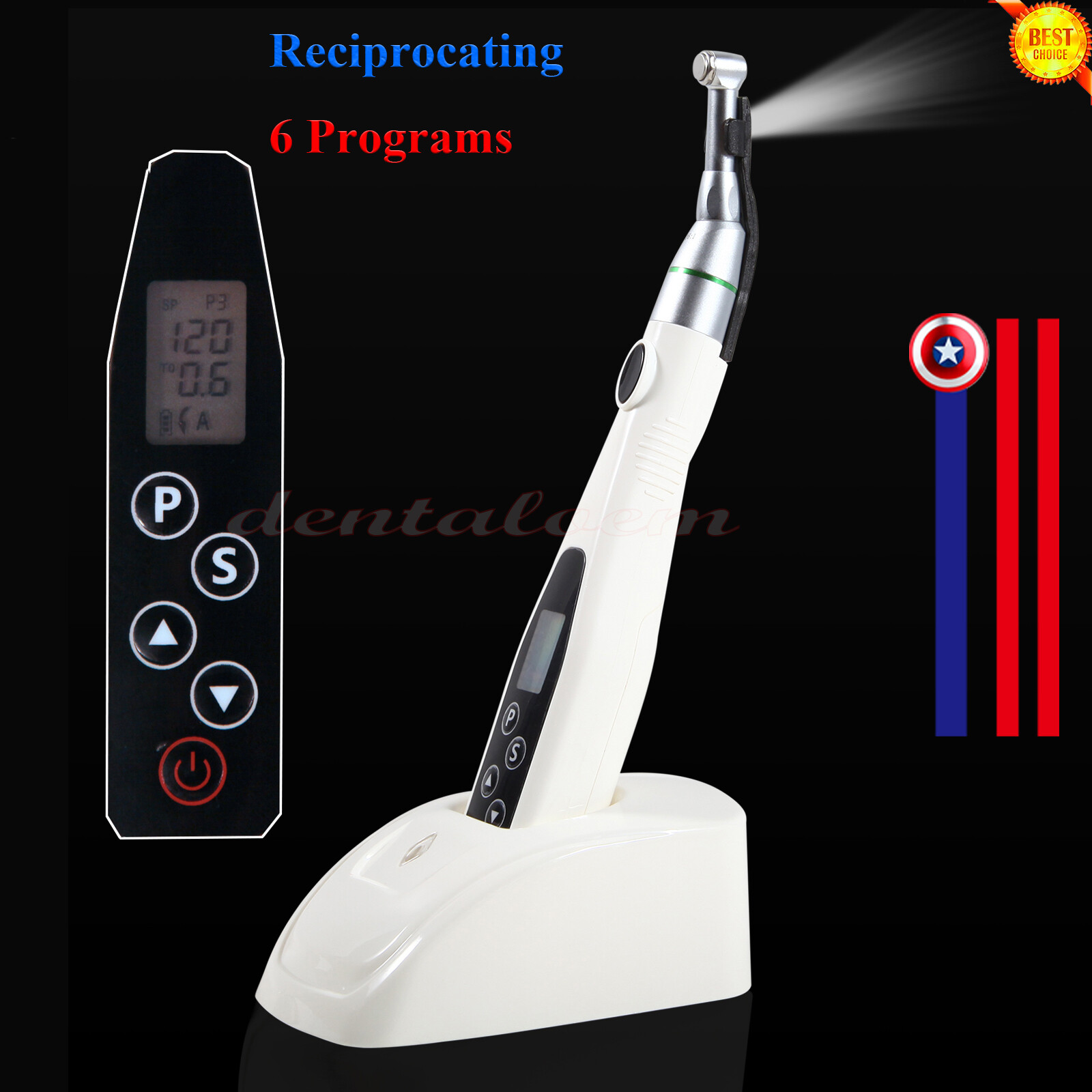 Wireless Dental LED Endo Motor 16:1 Contra Angle Handpiece Root Canal ...