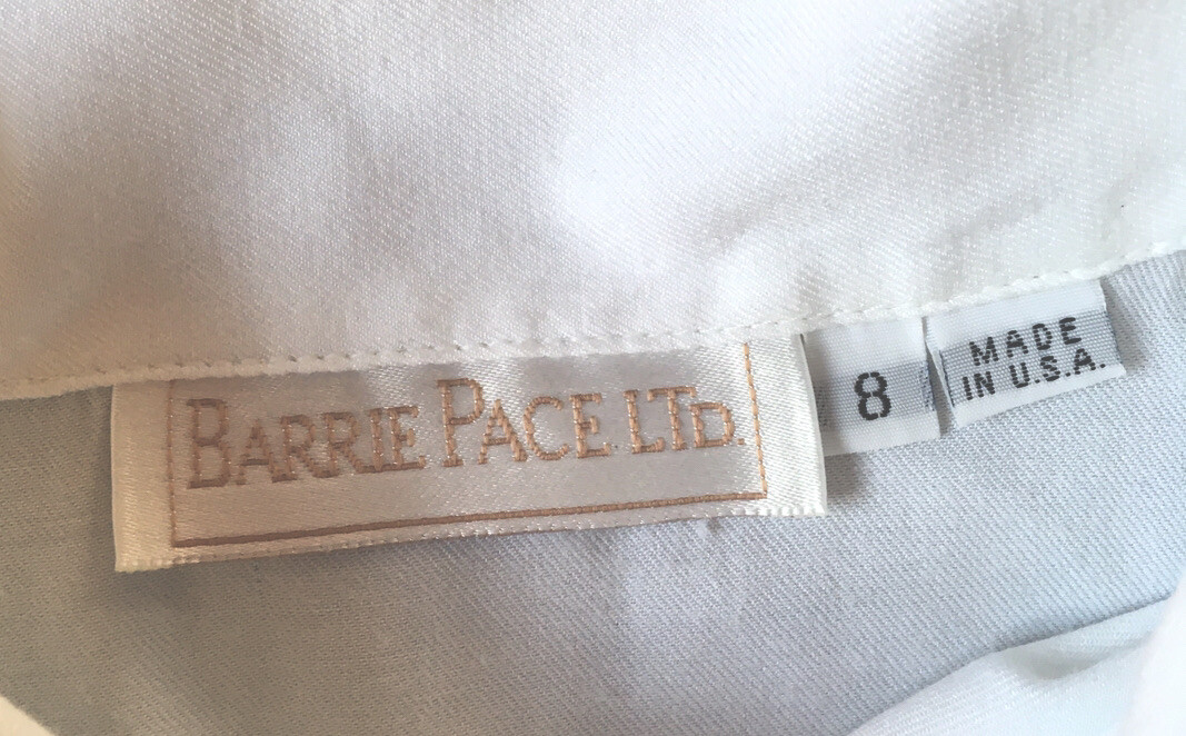 Barrie Pace Ltd Women’s Vintage Shirt Size 8 White W/ Design Good ...