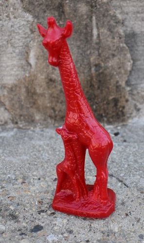 (1) Mold-A-Rama ~ Brookfield Zoo (near Chicago) ~ Red Girafee with Baby ...