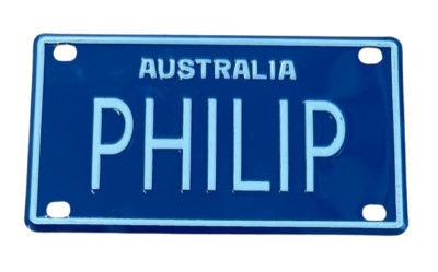 PHILIP NOVELTY NAME MINI TIN AUSTRALIAN LICENSE NUMBER PLATE | eBay