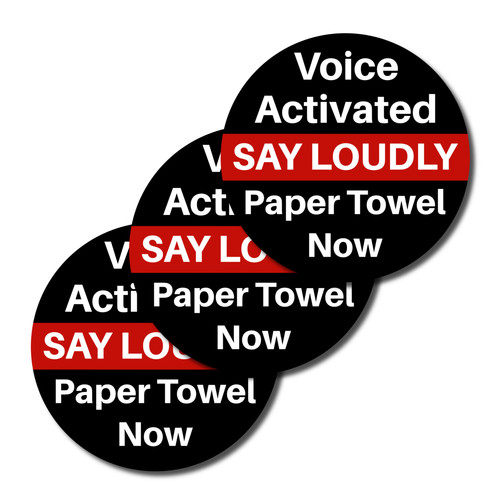 3" Set of 3 Voice Activated Funny Joke Bathroom Paper Towel Dispenser ...