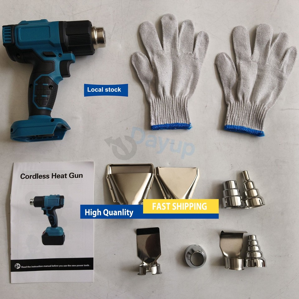2000W Cordless Heat Gun Hot Air Gun Temperature 300~535℃ For Makita 18V ...