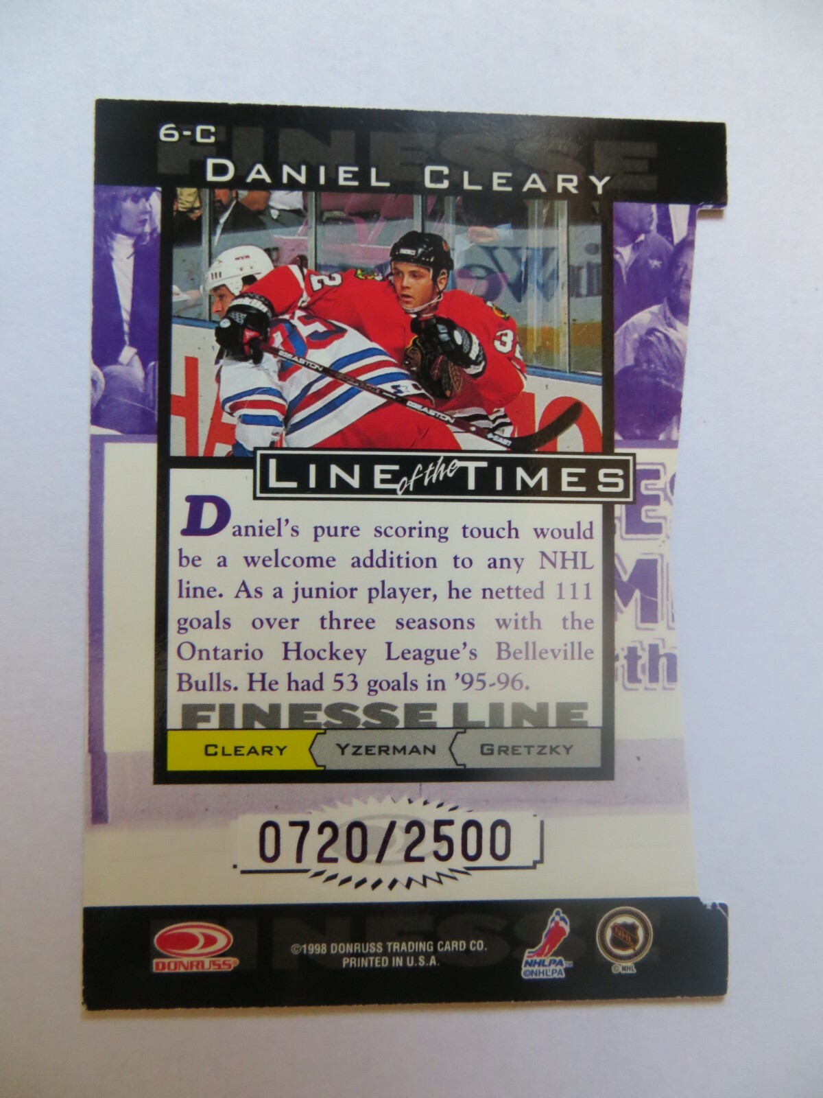 1997-98 Donruss Preferred - Line of the Times Daniel Cleary #6-C /2500 ...