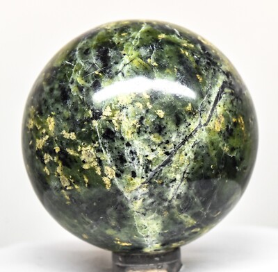2.1" Nephrite Sphere Polished "Inca Jade" Gemstone Crystal Mineral Ball ...