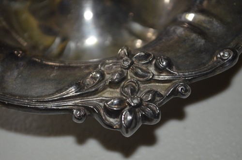 Knickerbocker Silver Co Quadruple Plated 6” Bowl Dish Floral Ornate ...