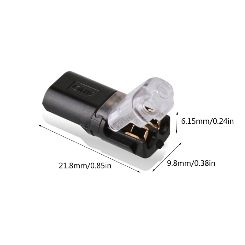 10 Pcs 2-Pin Cable Connector Solderless Type-H Wire Cable Plug ...