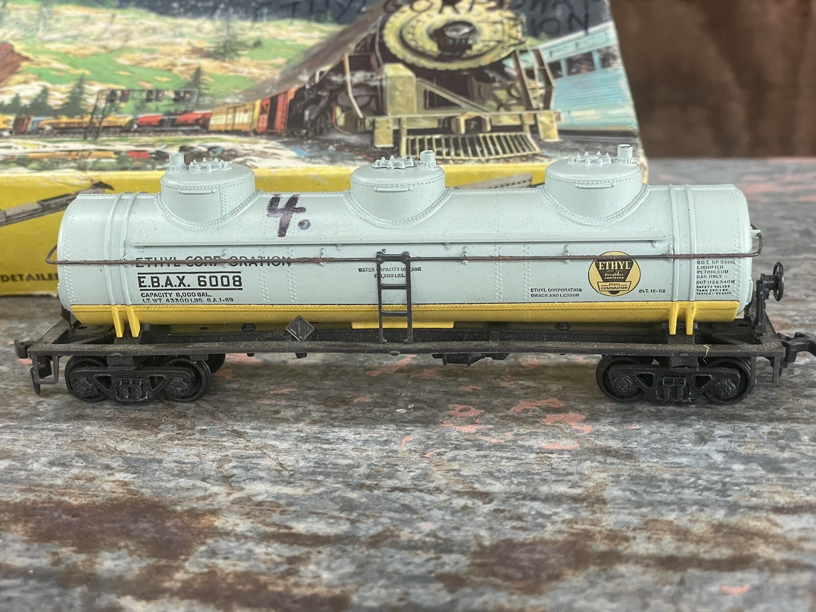 Vintage Lot HO Scale Train Tankers Mobilgas & Ethyl W/ Box READ | eBay