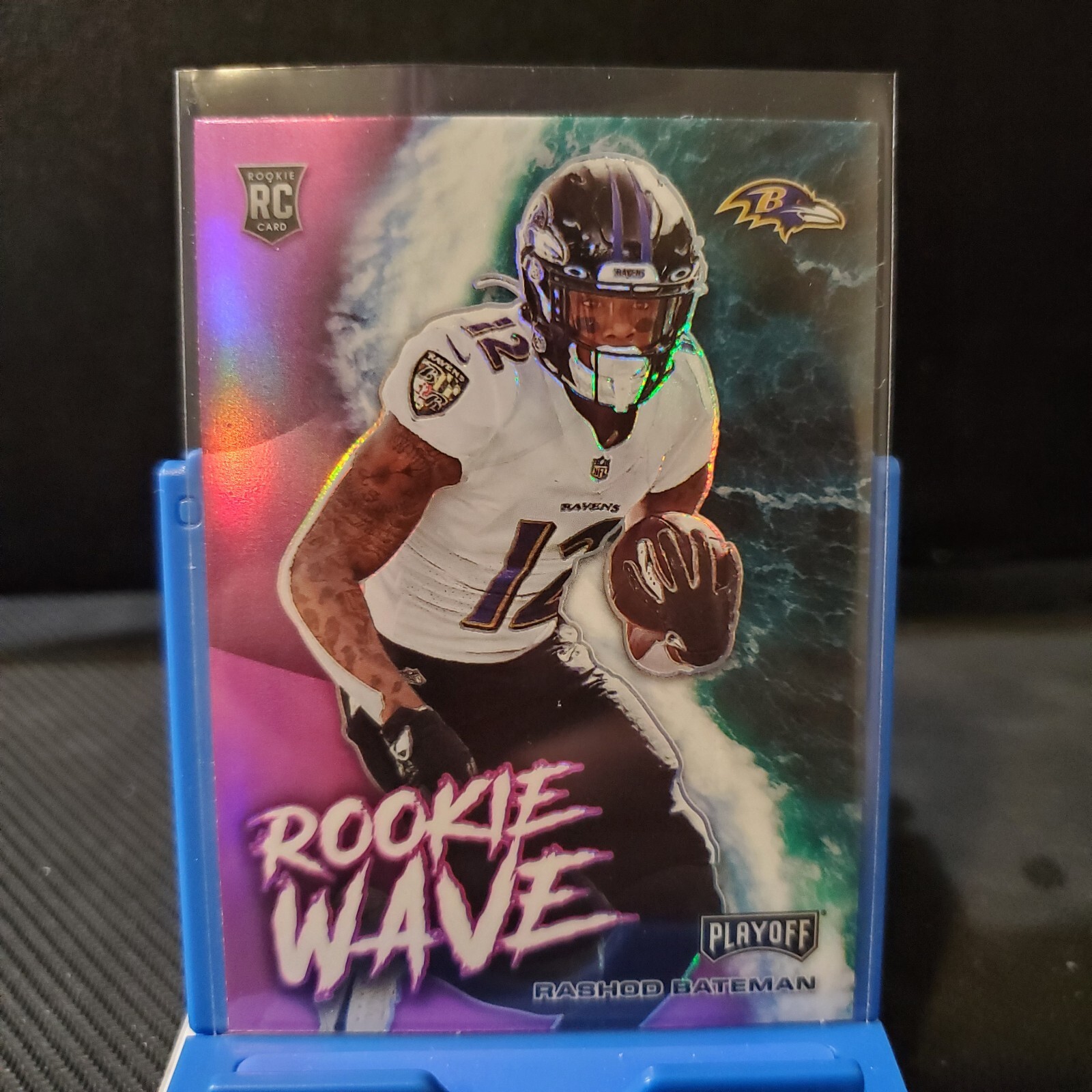 🎀 2021 Panini Playoff Football Rookie Wave RASHOD BATEMAN RC Pink RW ...