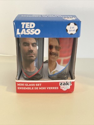 Ted Lasso Double Sided Mini Glass Set 2oz Set of 4 Team Lasso Shot ...