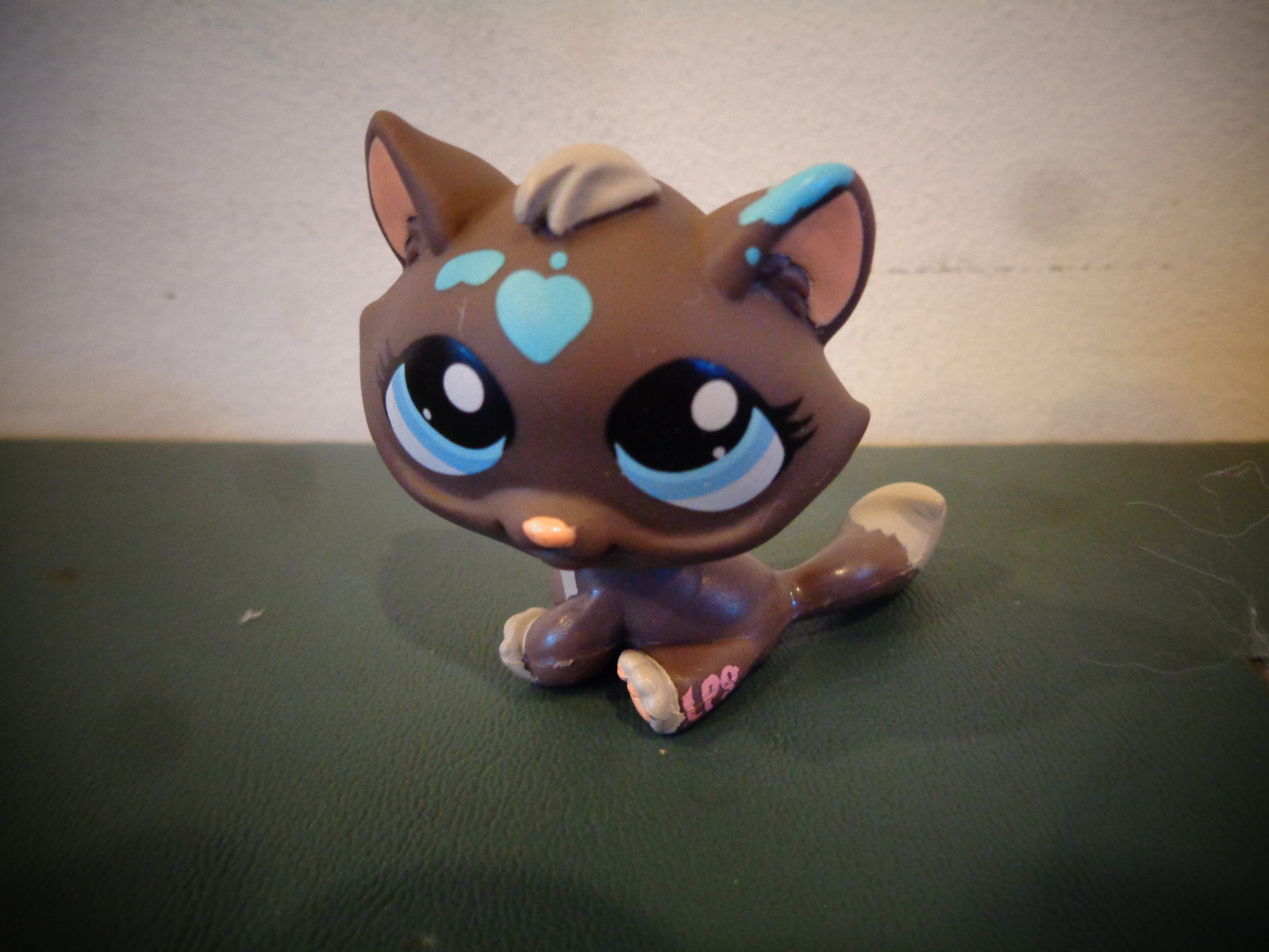 LITTLEST PET SHOP LPS MESSIEST BLUE PAINT SPLATTER CAT KITTEN # 815 ...