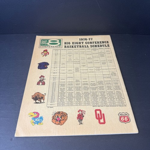 1976 & 1977 Phillips 66 Big 8 Conference Basketball Prospectus Media ...