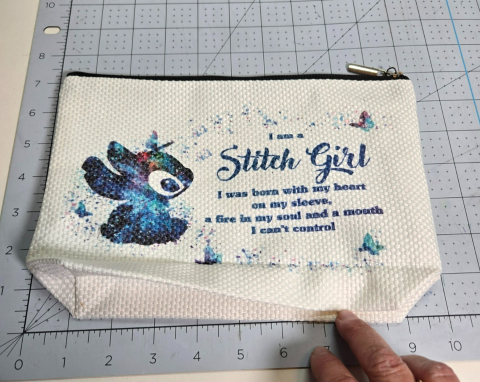 Disney's Lilo & Stitch I'm A Stitch Girl Zippered Makeup/ Pencil Bag ...