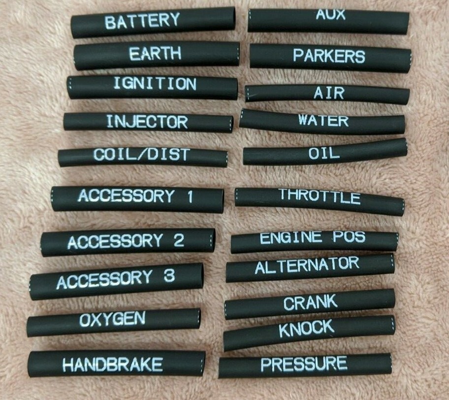 Wiring Labels : Heatshrink kit 134pcs ECU/GAUGES KIT – suit engine and ...