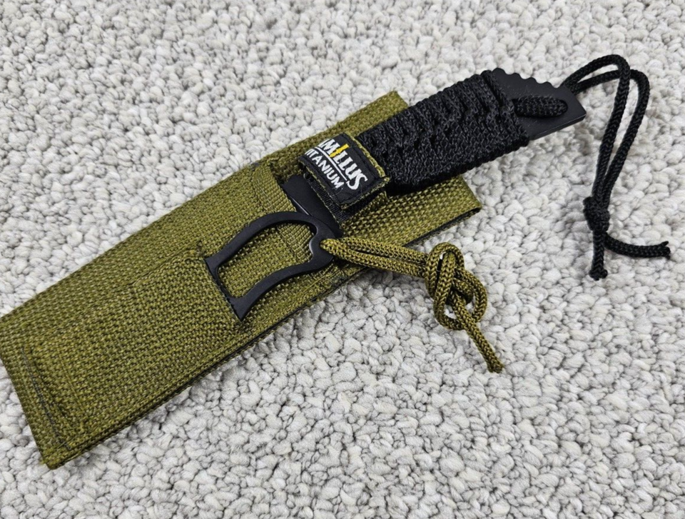 Camillus TAC-2 Titanium Black Throwing Knife Set of 2 in Nylon Sheath ...