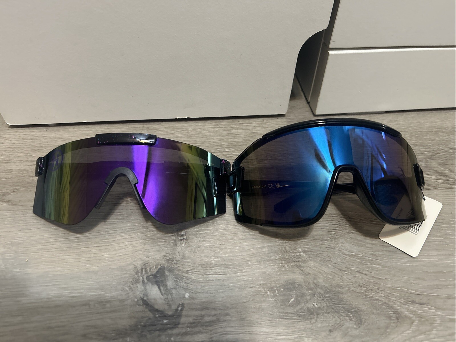 ONE PIECE SHIELD LENS SUNGLASSES WRAP AROUND RETRO DE… - Gem