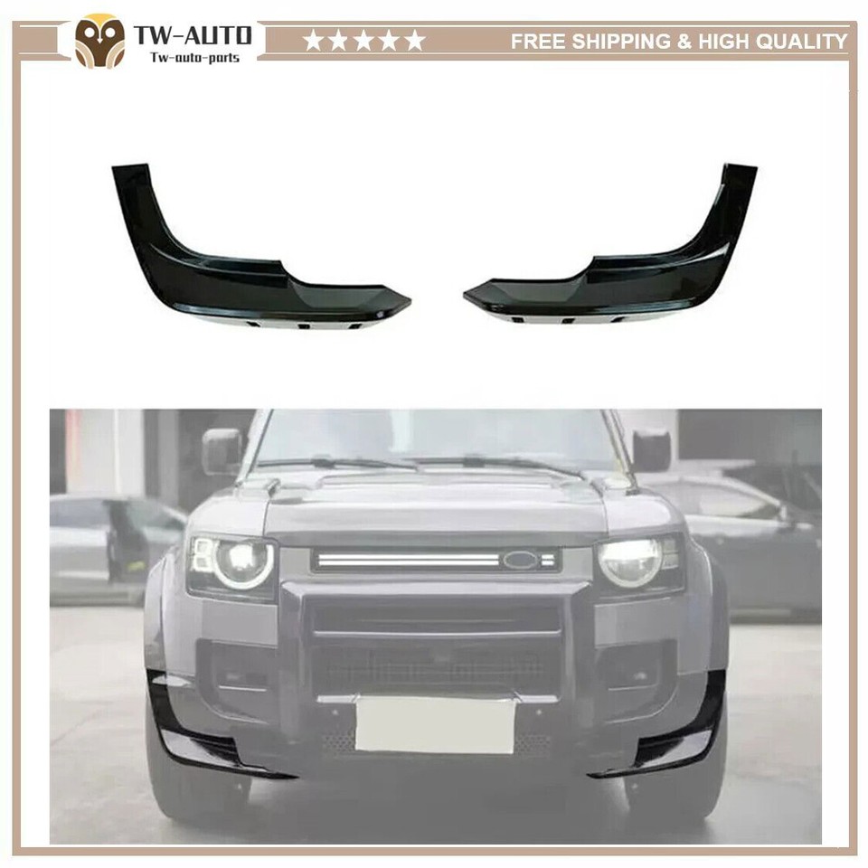 Front Bumper Lip Chin Canards Cover For Land Rover Defender 110 90 130 ...