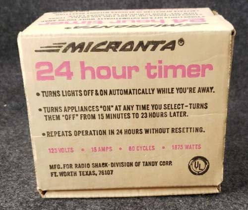 VINTAGE MICRONTA ALL PURPOSE TIMER 63-857 New in Box w/instructions ...