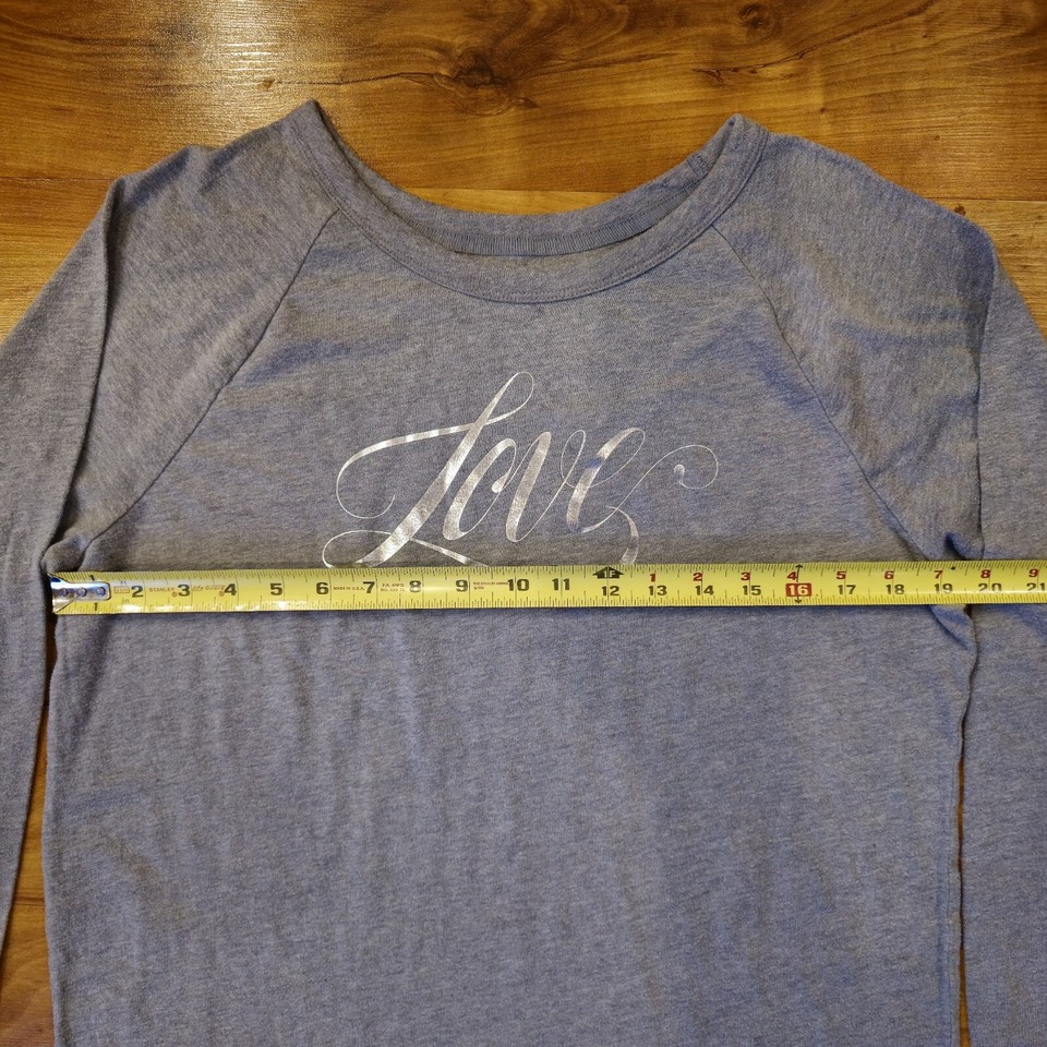 Y2K VTG Victoria’s Secret LOVE Grey Long Sleeve Nightgown Medium Silver ...