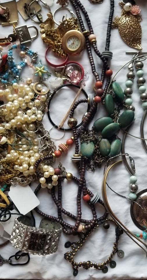 Vintage - Fashion Mix Jewelry 3.5 pounds wearable junk drawer | eBay