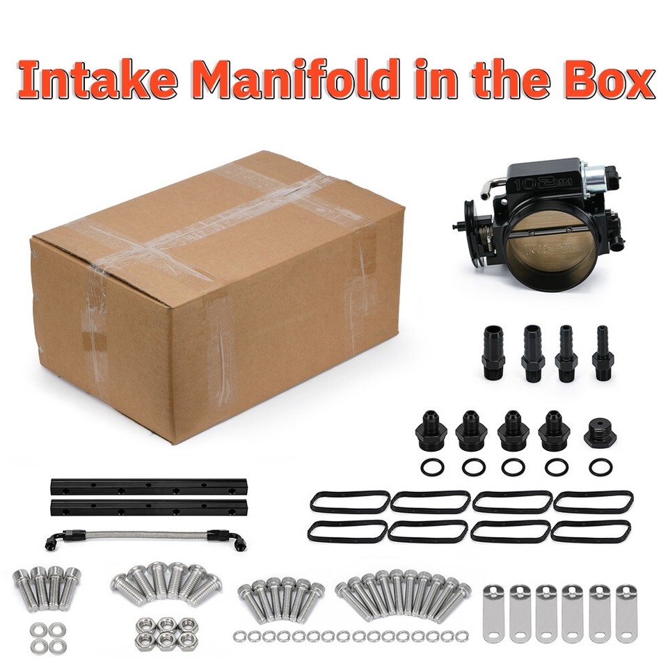 Low Profile Intake Manifold LS1 LS2 LS6 102mm w/ MAP Sensor Port Fuel ...