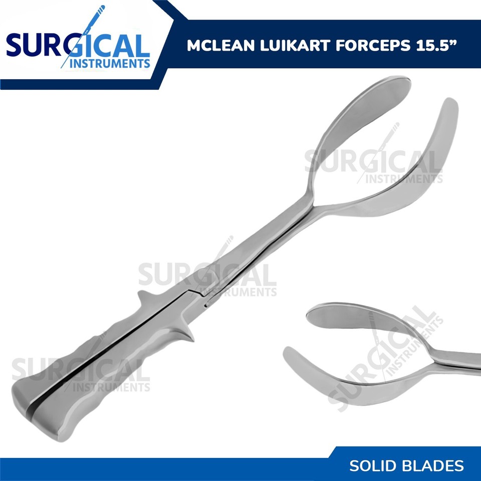 Mclean Luikart Obstetrical Forceps 15.5" Solid Blades Stainless German ...