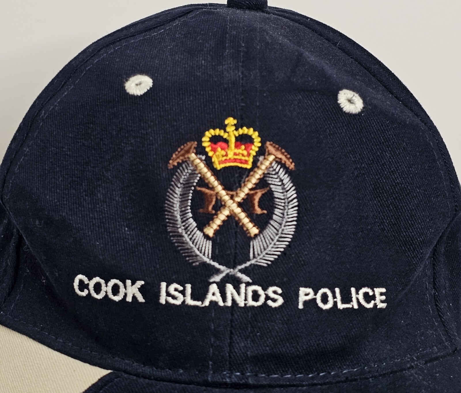 Cook Islands Police Baseball Hat Navy Blue Embroidered Logo Golf Cap ...