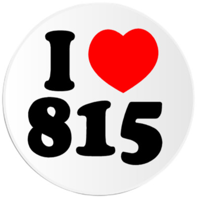 I Love 815 - Circle Sticker Decal 3 Inch - Area Code Rockford Illinois | eBay