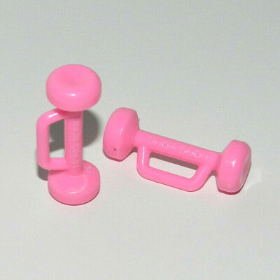 BARBIE Vintage PINK WEIGHTS, Work Out, Exercise Dumbbells, Authentic ...