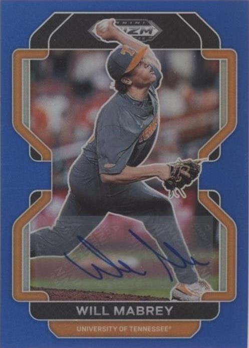 2022 Panini Prizm Draft Picks - Will Mabrey #PDP168 Blue Prizm ...