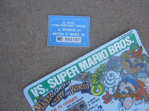 Nintendo Arcade Vs UniSystem Super Mario Bros red tent artwork and ...