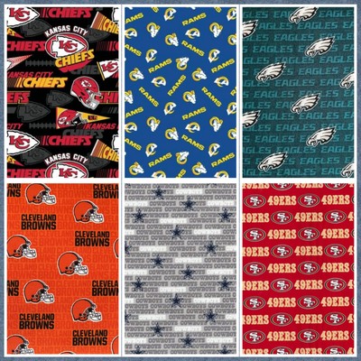 NFL Official Branded 100% Cotton Fabric (Fat Quarter, Half Yard, Full ...