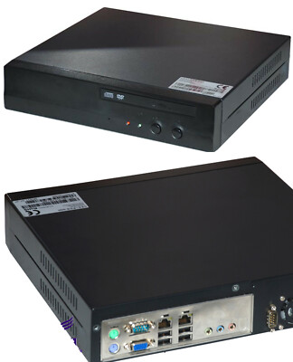 Compact PC Case Computer 1.5GHz CPU DVD 512 DDR2 2xLAN 4xUSB 80GB SATA ...