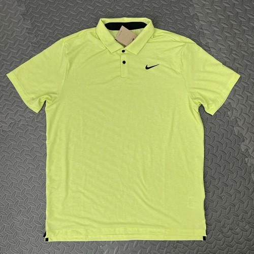 Nike Dri Fit Tour Heather Golf Polo Shirt Size Small Mens Light Lemon ...