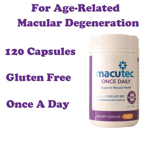 Macutec Once Daily 120 Capsules Eye Supplements Vitamin For Macular ...