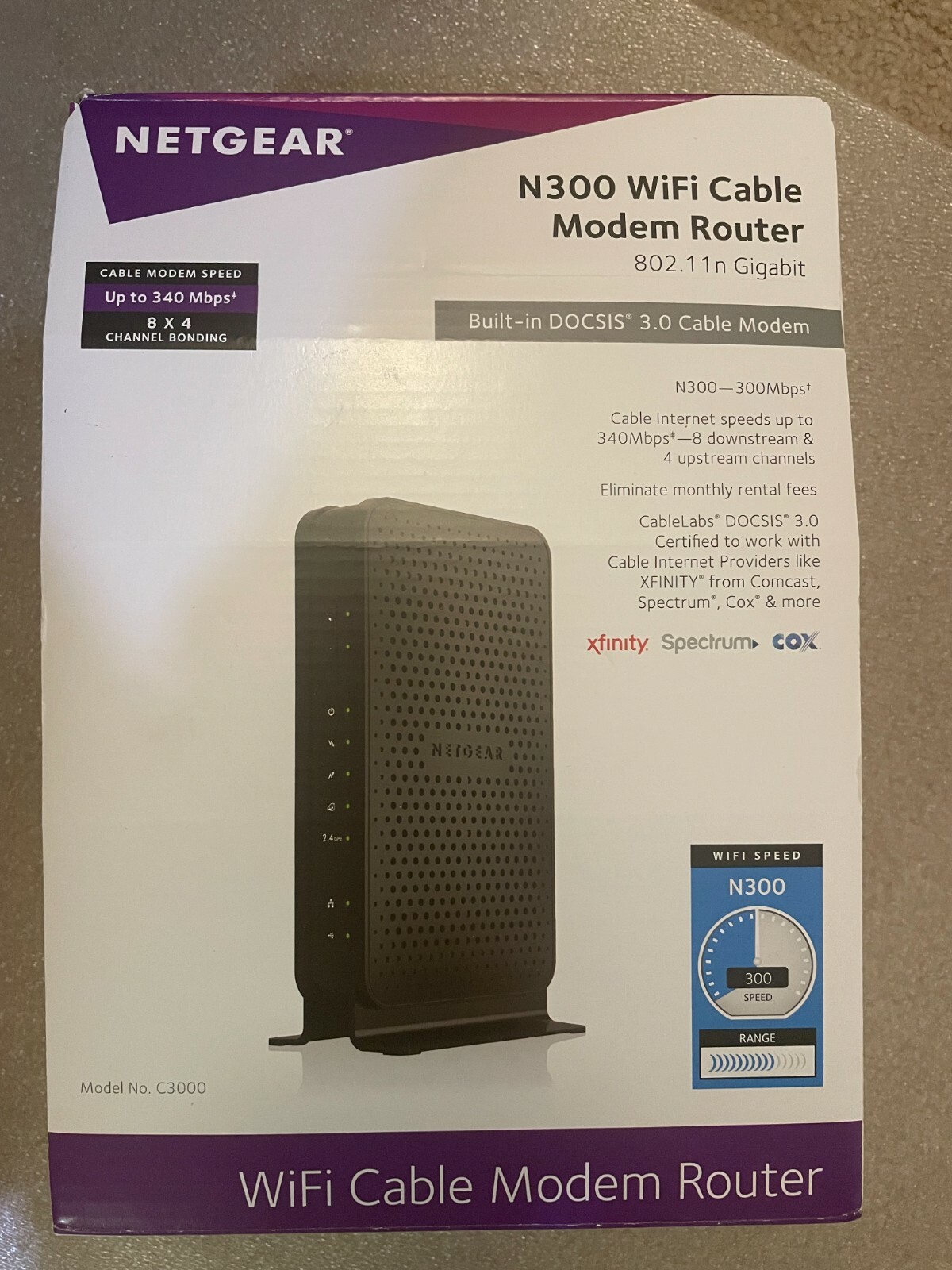 NETGEAR C3000 340 Mbit/s Cable Router C3000100NAS 606449099096| eBay