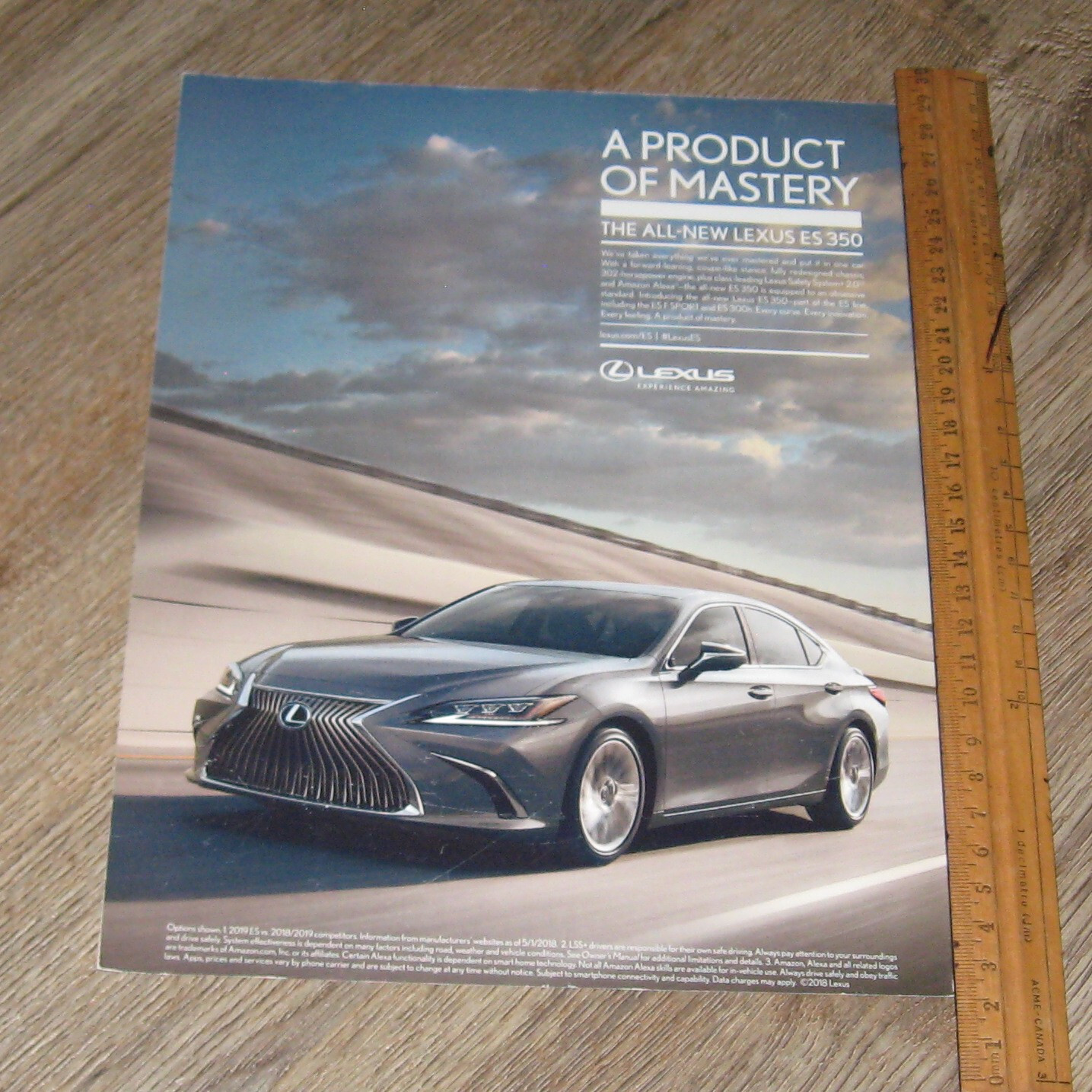 LEXUS Car AD 2019 ES 350 original ONE magazine page advertisement | eBay