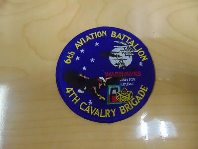 PATCH MILITARY 6TH AVIATION BATTALION 4TH CAVALRY BRIGADE WARHAWKS | eBay