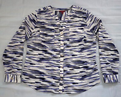 212 collection Henley Convertide Blouse color blue Size L | eBay