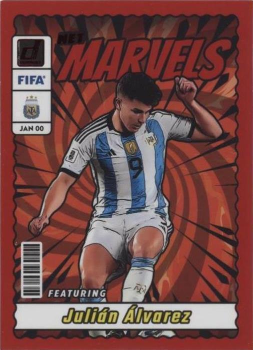 2023-24 Panini Donruss Fifa - Net Marvels Julian Alvarez #2 Red for ...