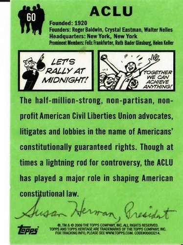 RARE! "ACLU" Susan N. Herman Hand Signed HEROIC GROUP Card | eBay