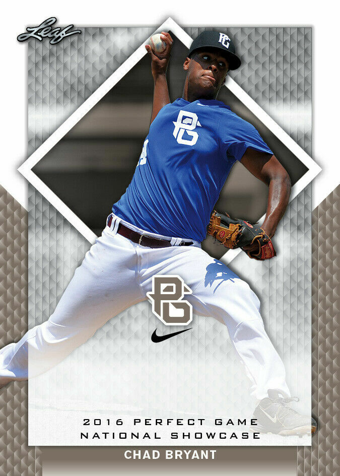 CHAD BRYANT 2016 LEAF "PERFECT GAME" SHOWCASE NIKE ALL-AMERICAN ROOKIE ...
